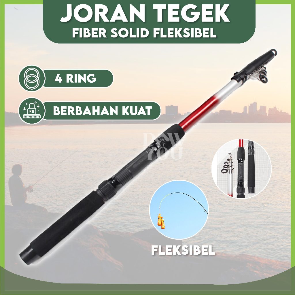 Jual Joran Tegek Pancing Murah Lentur Fiber Solid Alat Mancing Ikan ...