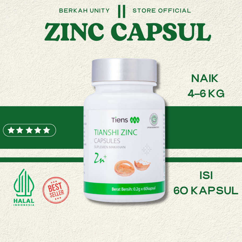 Jual PENGGEMUK BADAN TIENS ZINC CAPSUL | BISA UNTUK ANAK ANAK HINGGA ...