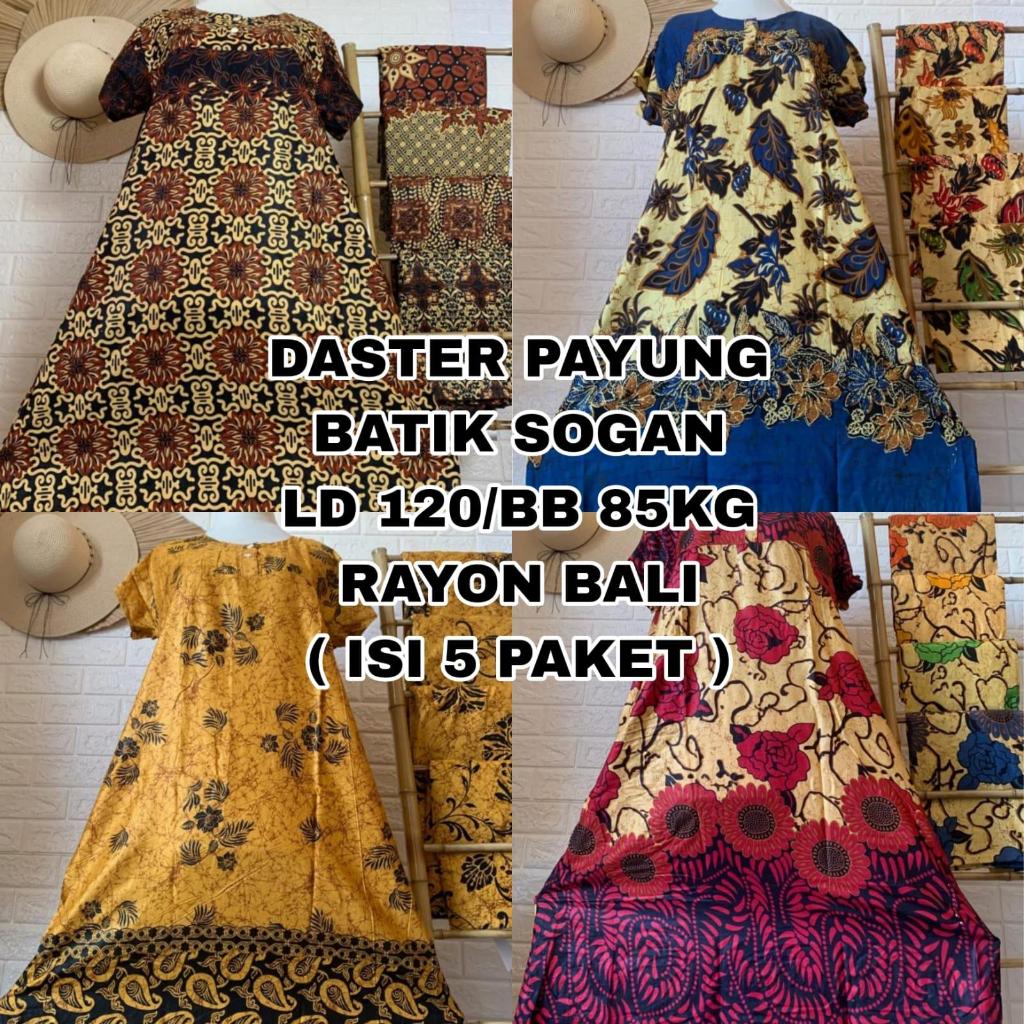 Jual PAKET USAHA 5 DASTER PAYUNG SOGAN JUMBO RAYON BATIK | Shopee Indonesia