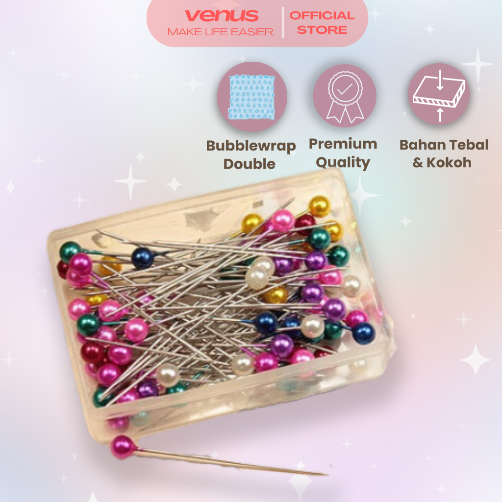 Jual VENUSJKT - 70Pcs / 1 Box Jarum Pentul Stainless Ukuran Besar ...