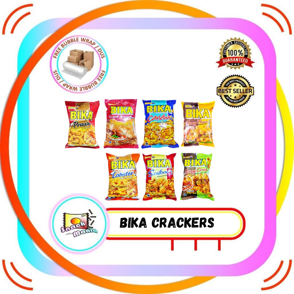 Jual BIKA Cuttlefish Prawn Lobster Crab Seafood Crackers 70 gr | Shopee Indonesia