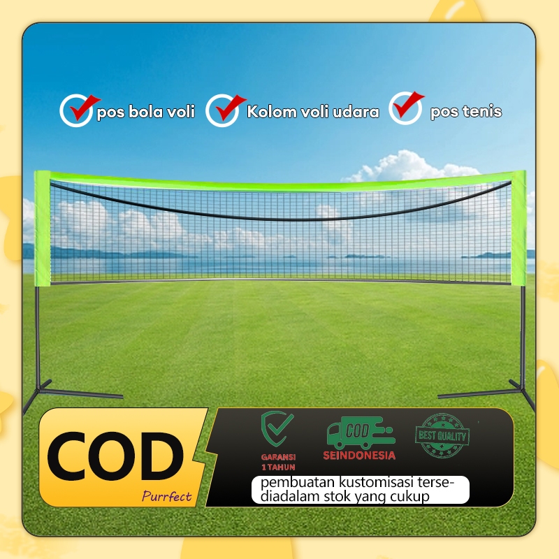 Jual bulutangkis raket /net badminton/Tiang Net Bulu Tangkis Portable ...