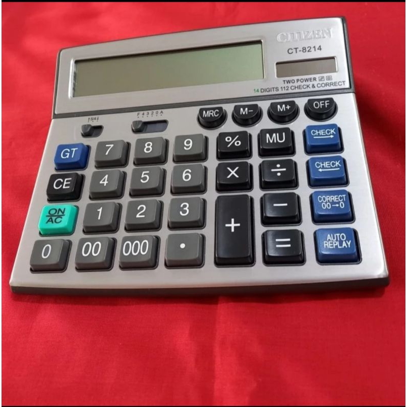 Jual KALKULATOR DAGANG BESAR CT 8214 MERK CITIZEN CALKULATOR DAGANG 14 ...
