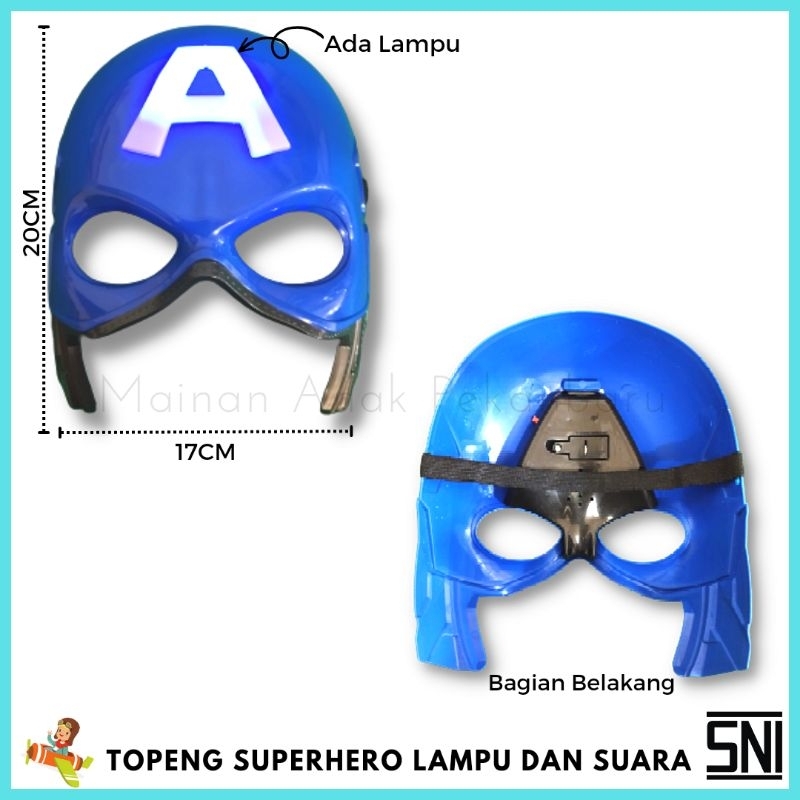 Jual Mainan Topeng Superhero Avengers Ada Lampu Dan Suara | Shopee ...