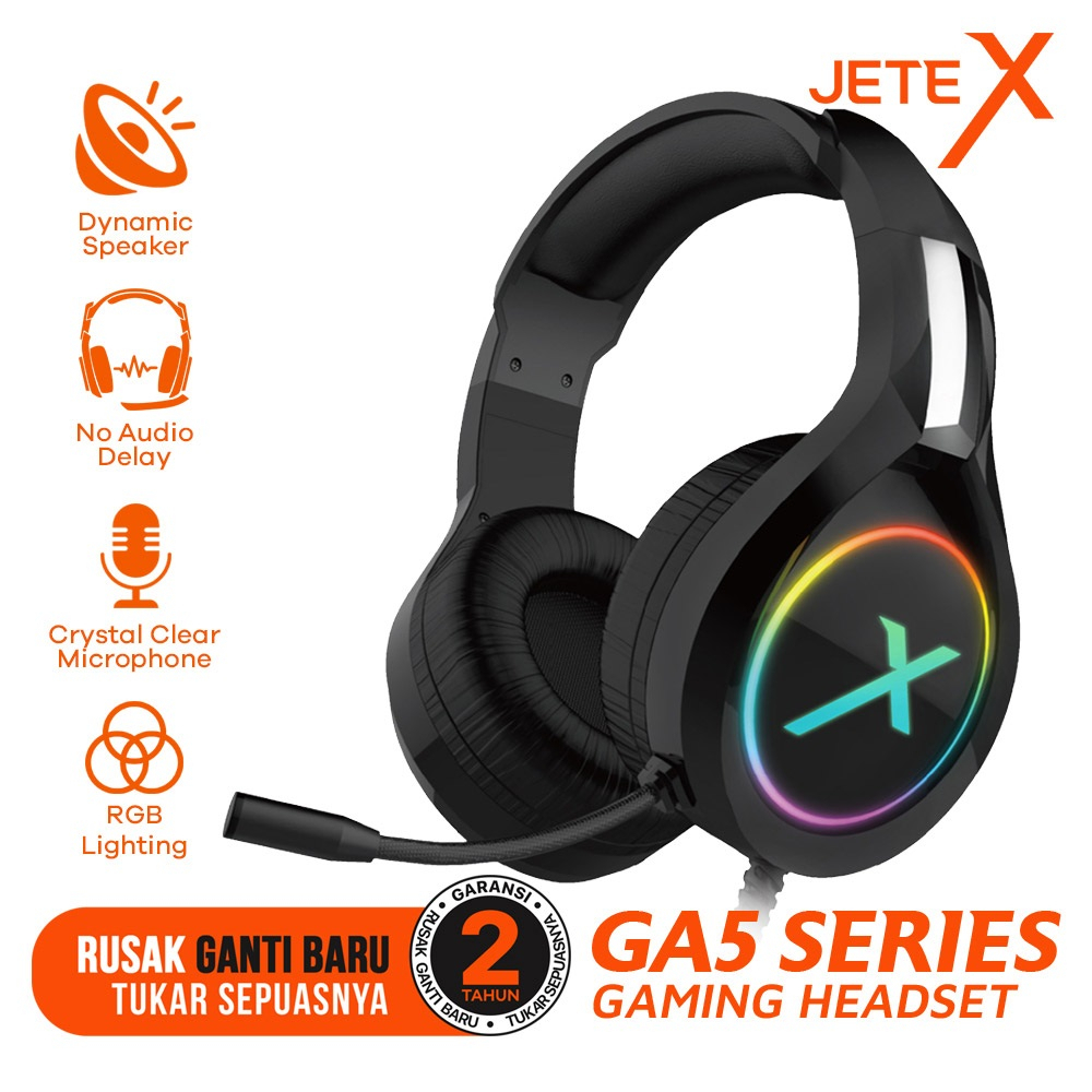 Jual JETE GA5 Series Headset Gaming Headphone Gaming Wired With RGB Garansi 2 Tahun | Shopee ...