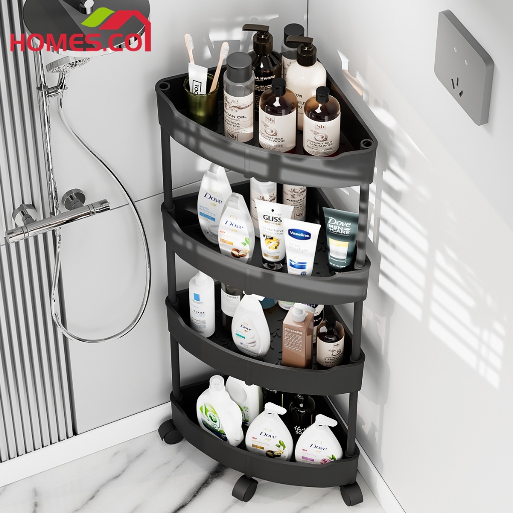 Jual [kupon]Homes Rak Sudut Plastik Rak Susun Serbaguna Rak Kamar Mandi ...