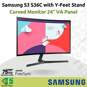 Jual LED Monitor Samsung S3 S36C with Y-feet stand 24 Inch VA Curved ...
