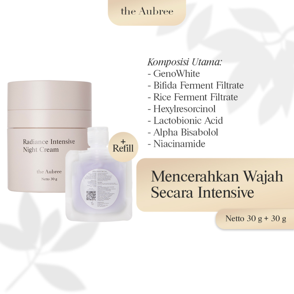 Jual The Aubree Radiance Intensive Night Cream 30g Krim Malam Pencerah | Shopee Indonesia