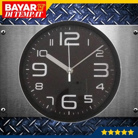 Jual Jam Dinding Tempel Wall Clock Polos Warna Murah (HITAM) | Shopee ...