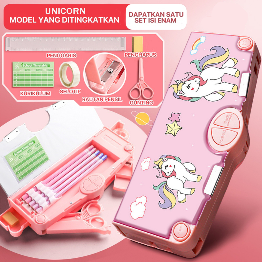 Jual [READY] Aimilo Tempat Pensil Multifungsi Kotak Pensil Anak Lengkap ...