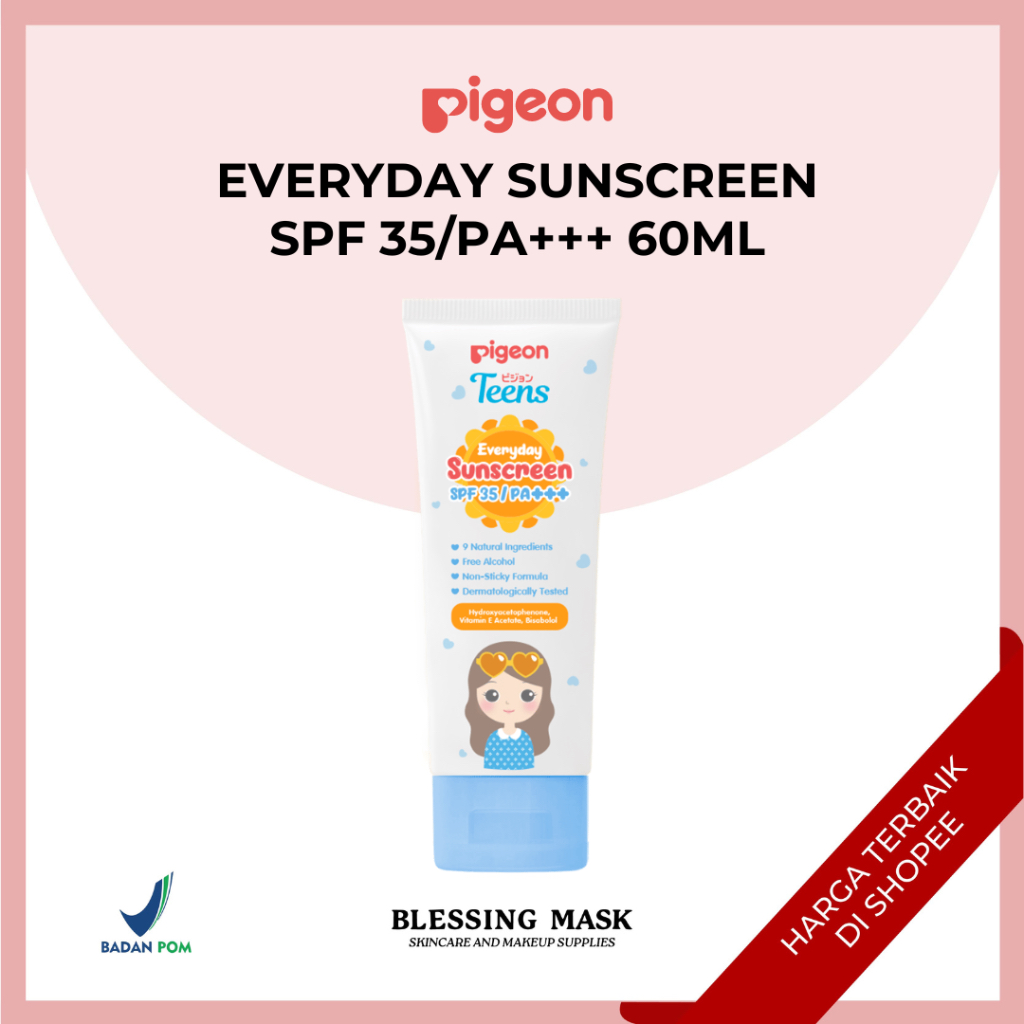 Jual PIGEON TEENS Everyday Sunscreen SPF 35/PA+++ 30mL | 60mL | Shopee ...