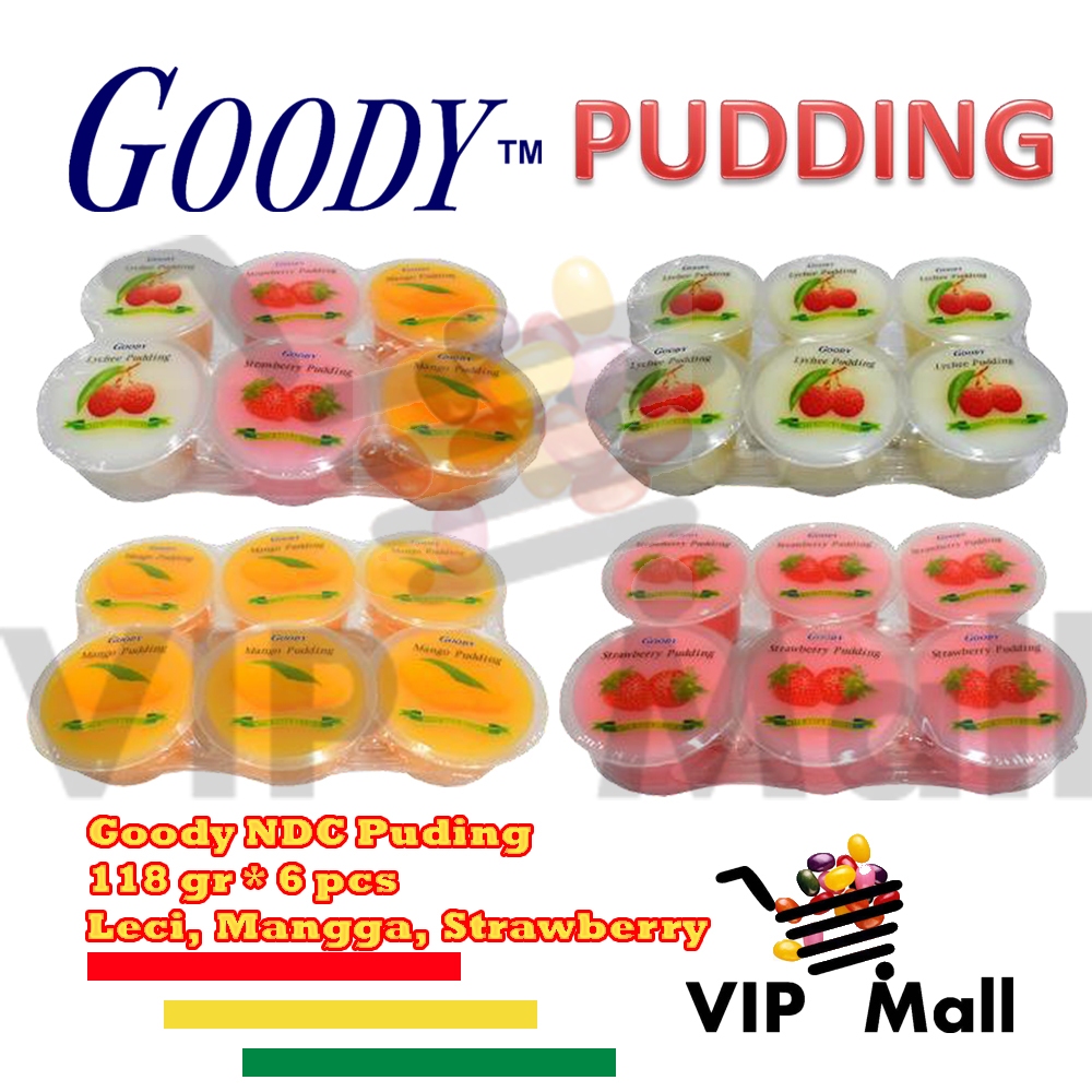 Jual Goody Ndc Pudding 118Gr Isi 6 Pcs (Strawberry, Lychee, Mango ...