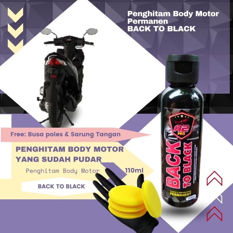 Jual Penghitam Motor Permanen/Penghitam Body Kasar motor/Plastik Trim Restorer/ Penghitam ...