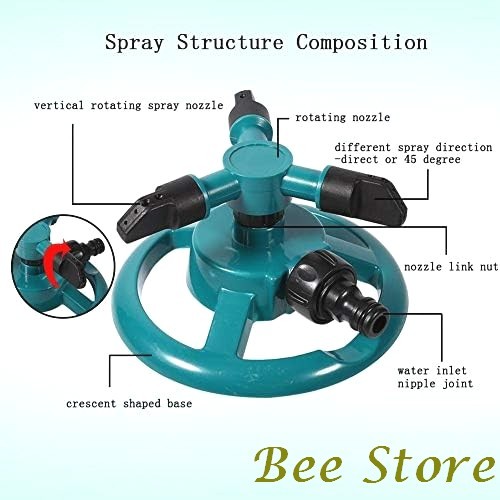 Jual Sprinkle Penyiram Tanaman Otomatis Putar 360 Derajat 3 Sprinkler ...