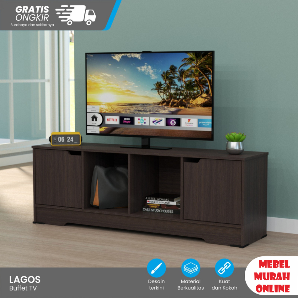Jual Meja TV Termurah se Indonesia Buffet Rak TV Lagos Ready | Shopee Indonesia