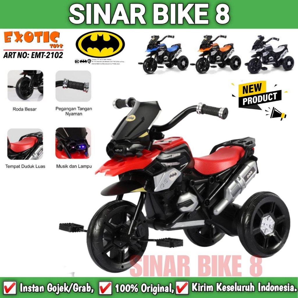 Jual Motor Motoran Gowes Exotic ET-2102 Mainan Sepeda Anak Roda Tiga ...