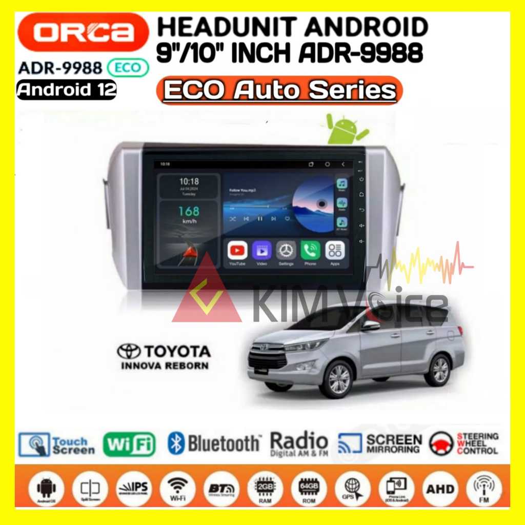 Jual Head Unit Android Orca Eco OEM Innova Reborn 9 inch 10 inch Soket ...