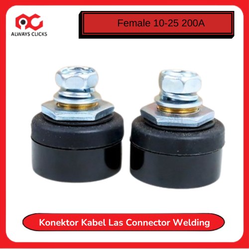 Jual Konektor Kabel Las Female 10 - 25mm 200A Female Connector Welding ...
