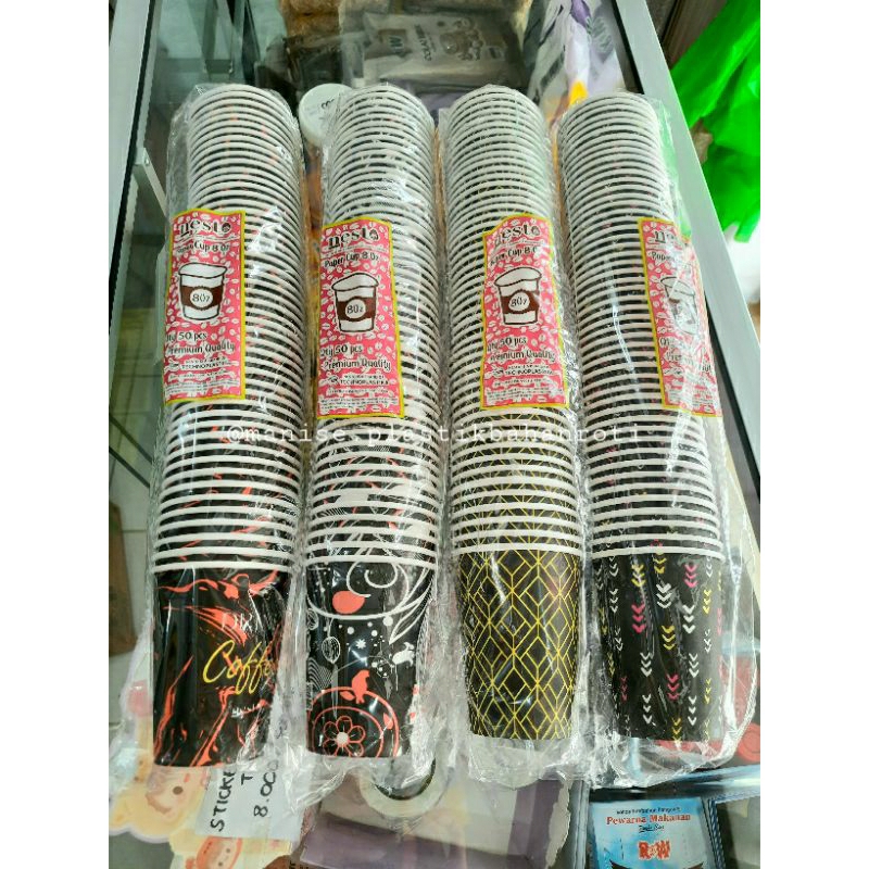 Jual Gelas Coffee, Paper Cup Coffee Kraft, Putih Nesto per slop ...