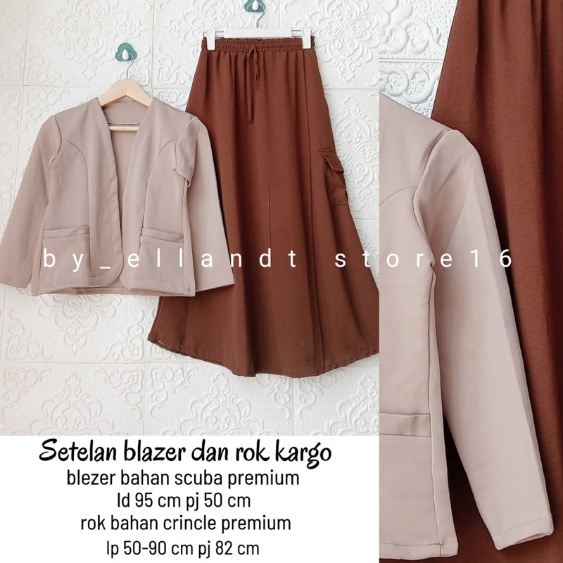 Jual Setelan anak blazer dan rok kargo | Shopee Indonesia