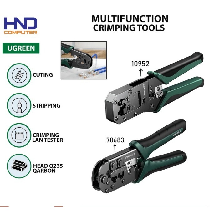 Jual UGREEN Multifunctional Tang Krimping Crimping Tool Rj11 RJ45 - 70683 | Shopee Indonesia