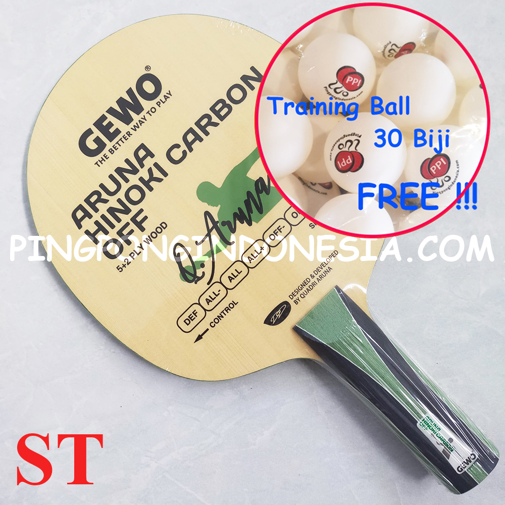 Jual GEWO Aruna Hinoki Carbon OFF - Kayu Pingpong Blade Tenis Meja Bet Bat Offensive Offensive+ ...