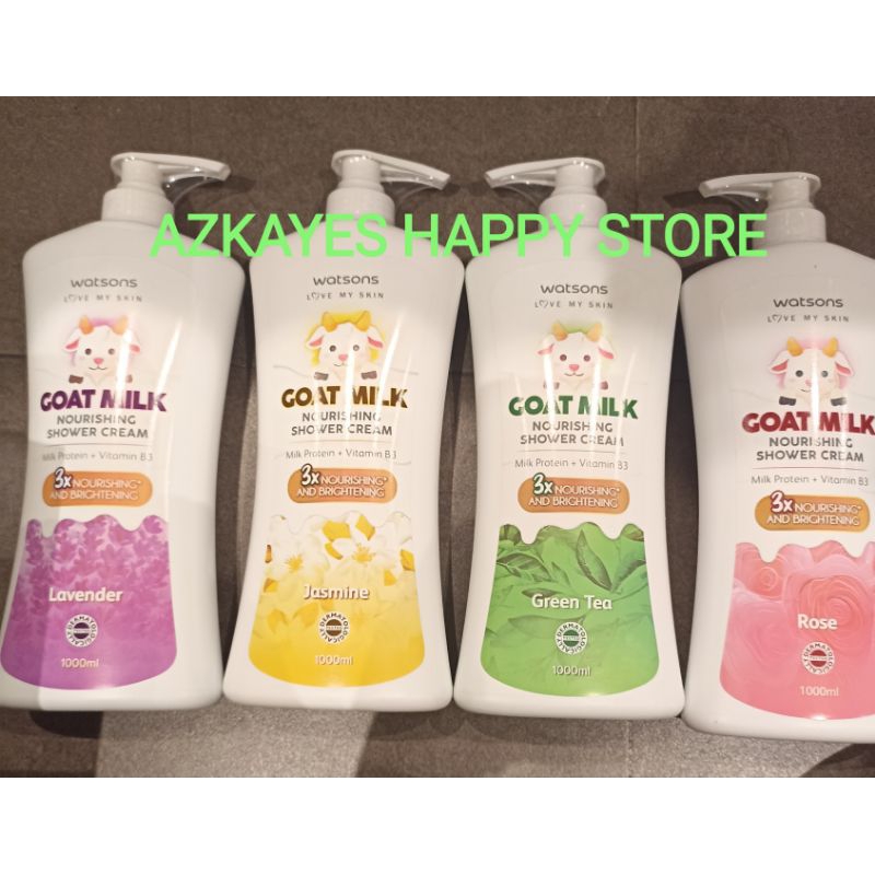 Jual Watsons Nourishing milk protein+ vitamin B3 Shawer cream goat milk ...
