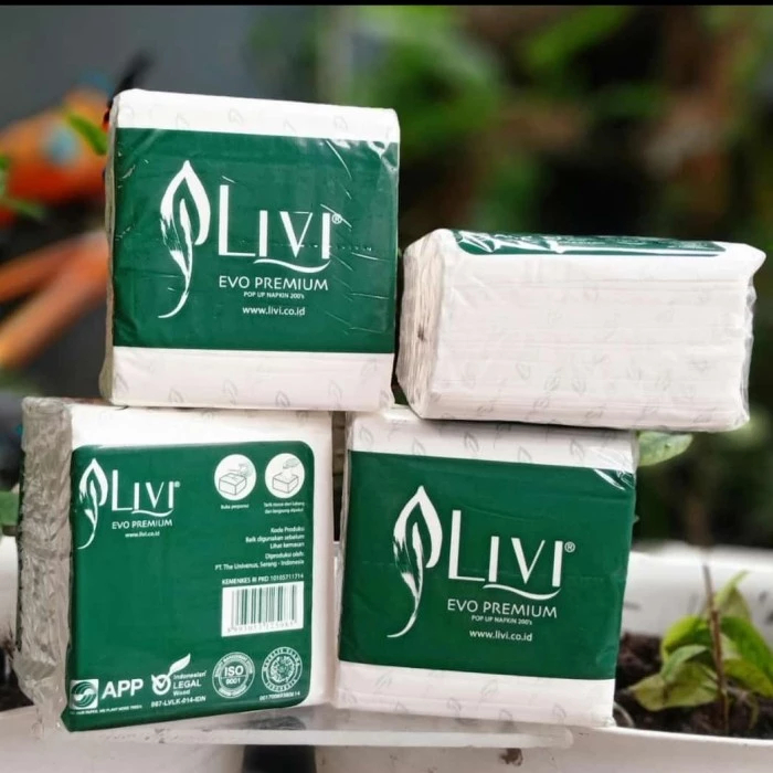 Jual Tisu Meja Makan Livi Premium Pop Up 200 lembar | Napkin Tissue ...