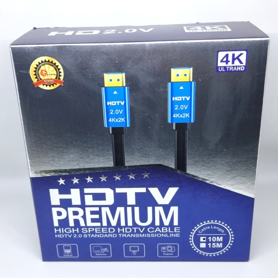 Jual Kabel HDMI Versi 2.0 Support 4K 2K 10 Meter High Speed HDTV Cable ...