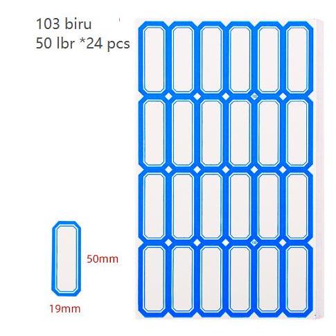 Jual Stiker label berperekat kantor stiker nama kertas harga merah Biru ...