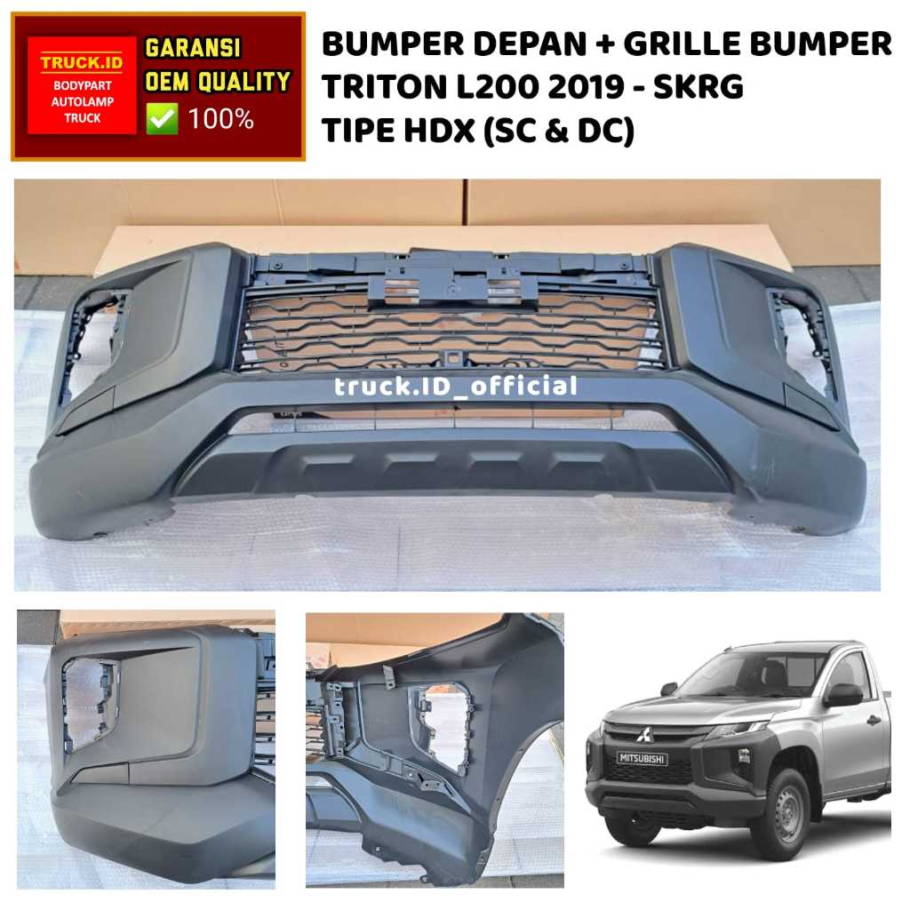 Jual BEMPER BUMPER DEPAN TRITON 2019 2020 2021 2022 2023 SET (tipe HDX ...
