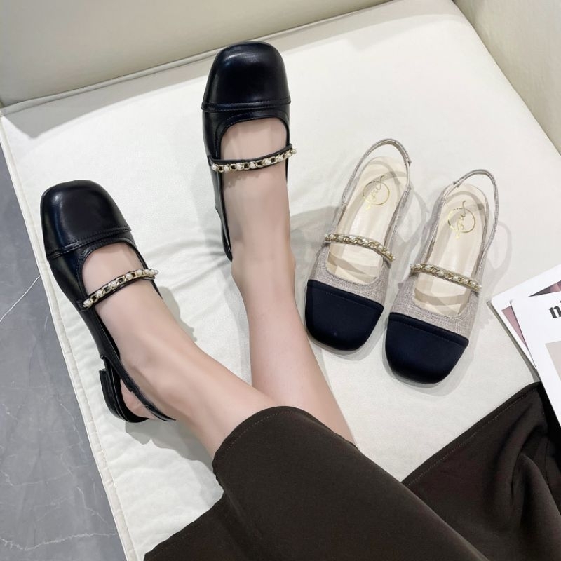 Jual NF6178 - Sandal Flat Shoes Motif Mutiara Fashion Import | Sandal ...