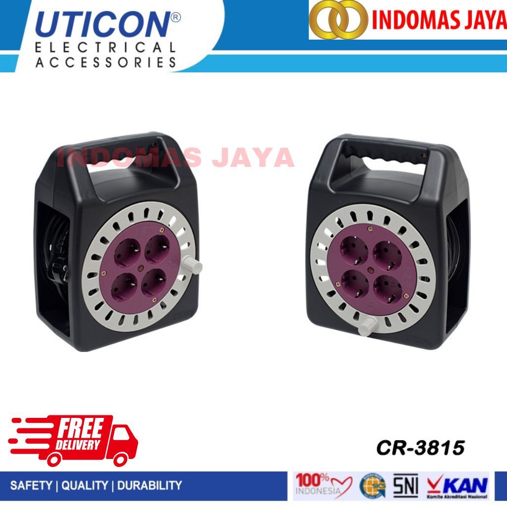 Jual Kabel Rol Box Kabel 15 Meter Uticon Cable Reel Kabel Gulung CR ...