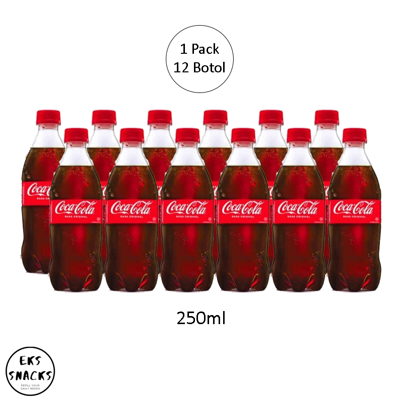 Jual Coca Cola Botol PET 250ML - Original [1 Pack 12 Botol] | Shopee ...