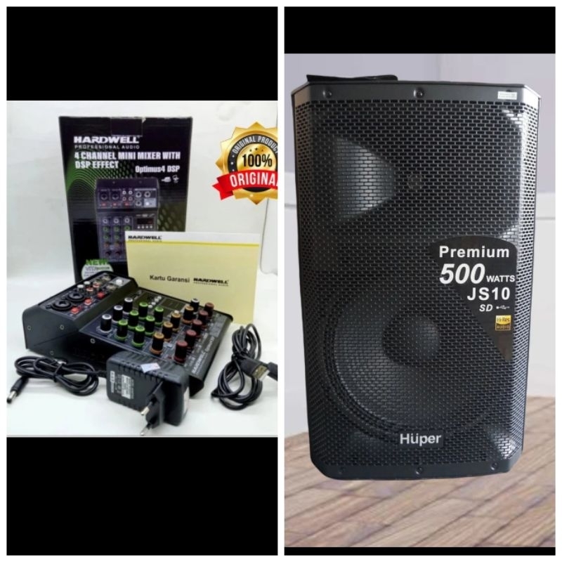 Jual SPEAKER AKTIF SOUNDSYSTEM HUPPER JS 10 HUPER 15 INCH PLUS MIXER ...