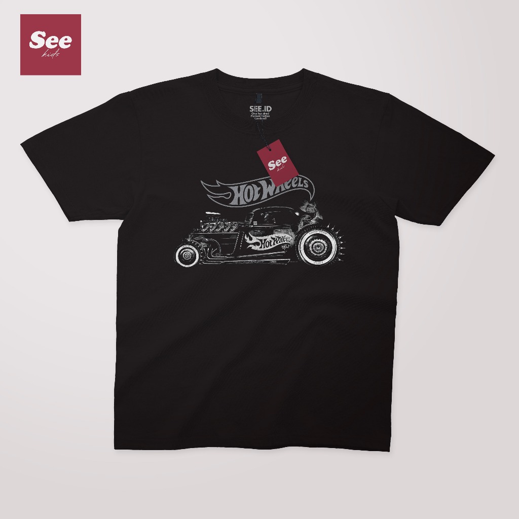 Jual Kaos HOTWHEELS Black n White Outline Series Baju Pria Dewasa dan ...