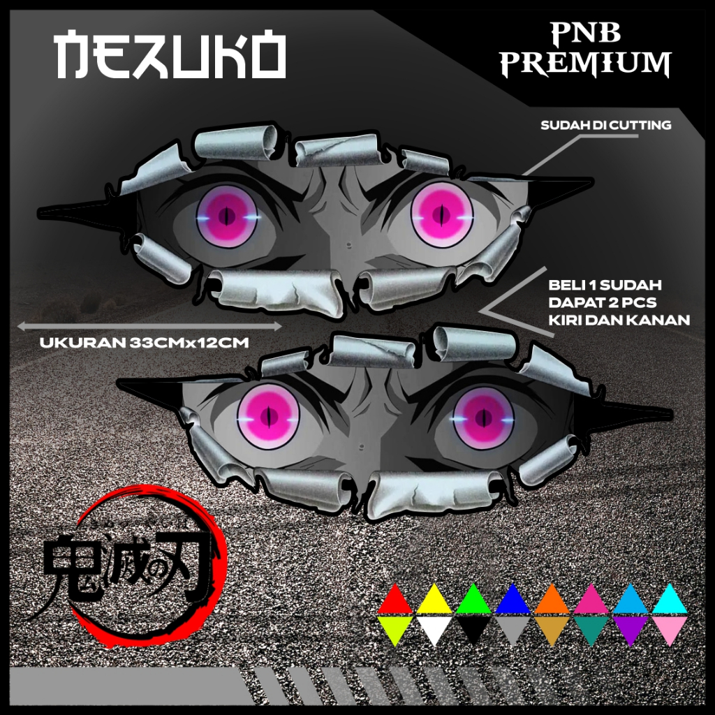 Jual STIKER MOTIF MATA DEMON SLAYER UNIVERSAL BISA DI TERAPKAN KE MEDIA ...