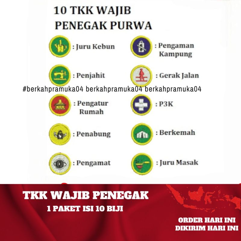 Jual 1 paket isi 10 biji tkk wajib penegak purwa | Shopee Indonesia
