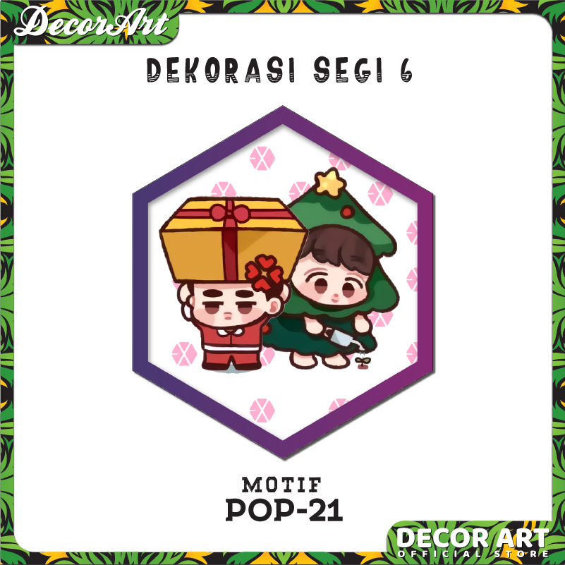 Jual DecorArt - Dekorasi Dinding Segi 6 Hexagonal Tema K-POP BTS Army ...