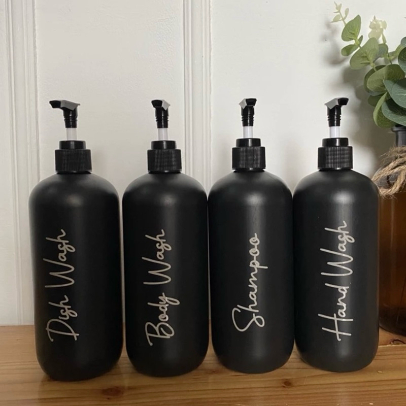 Jual BOTOL SABUN CAIR REFILL PUMP PLASTIK PREMIUM LUXURY 500ML STICKER ...