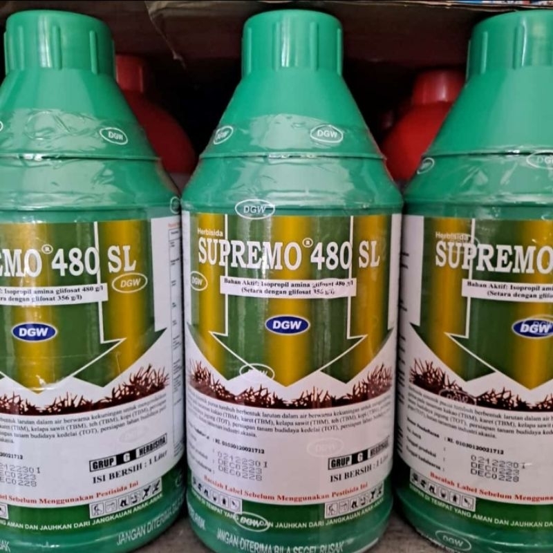 Jual Herbisida SUPREMO 480SL 1Lt Bahan aktif : IPA Glifosat 480g/l ...