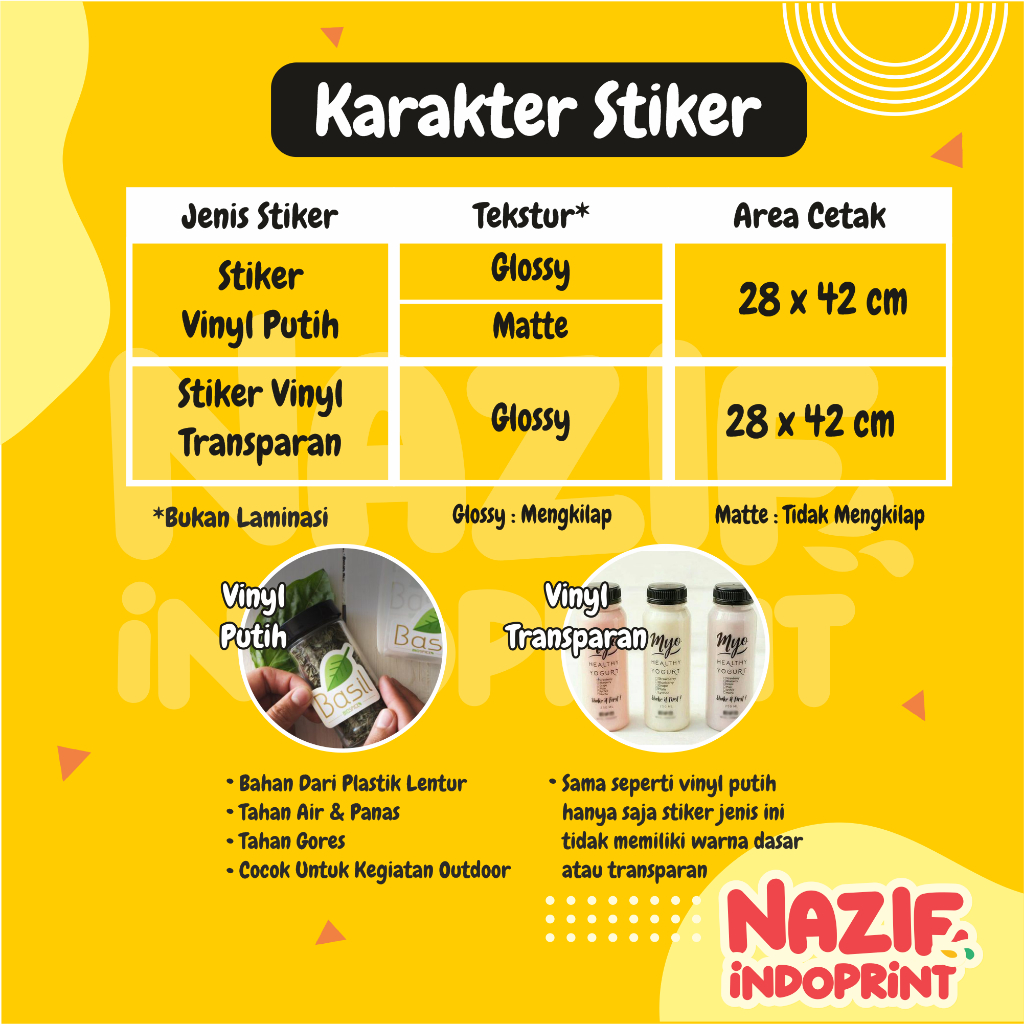 Jual [ALL BAHAN] Stiker Kemasan Label CHROMO / VINYL / TRANSPARANT ...