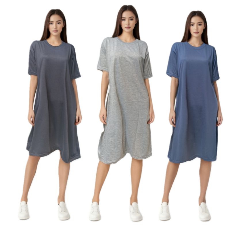 Jual Baju Tidur Home Dress Midi Daster Wanita Dewasa Remaja Bahan Kaos ...