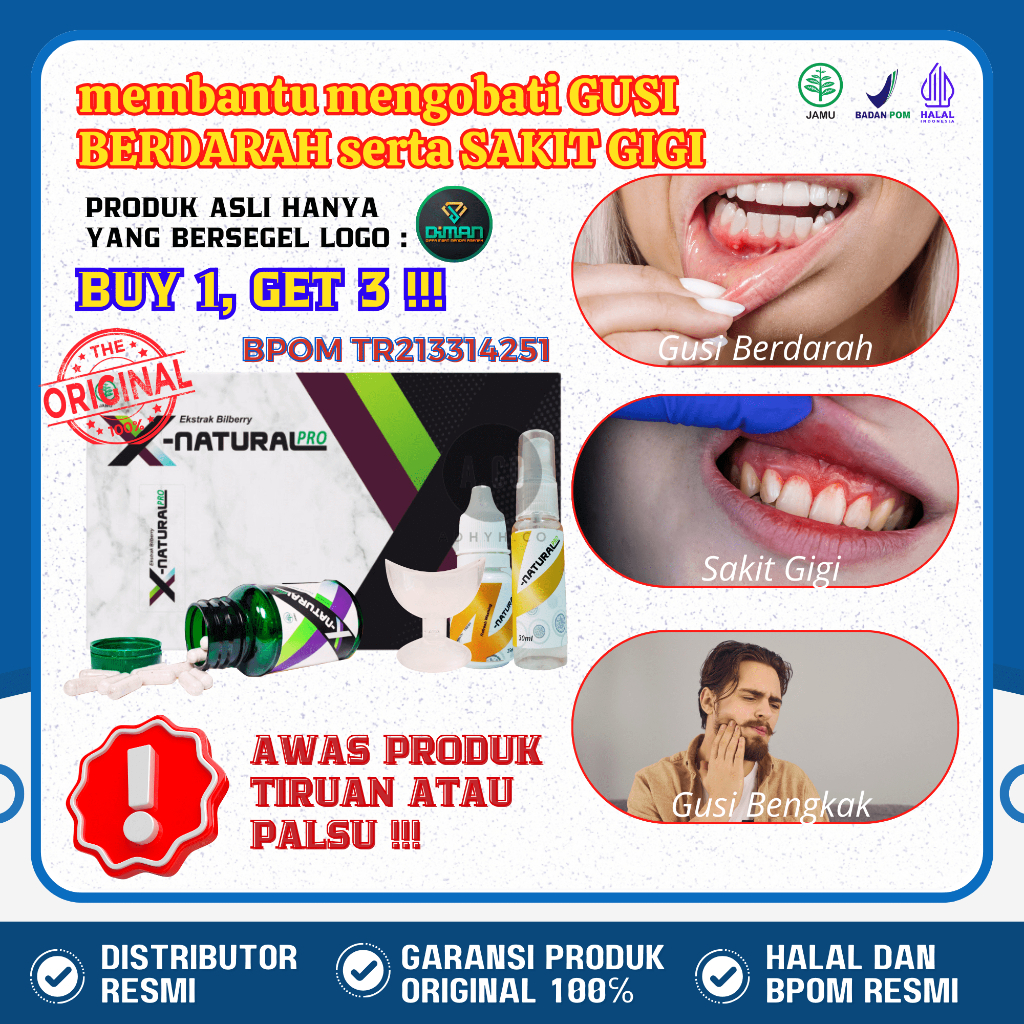 Jual X Natural Pro Obat Mulut Gusi Bengkak Berdarah Dan Sakit Gigi ...