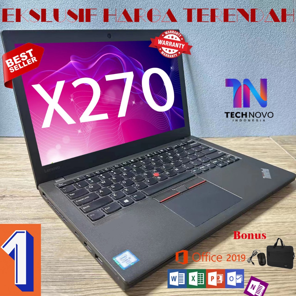 Jual Lenovo thinkpad laptop x270 Core i3/i5/i7 ram 8gb ssd 256gb peningkatan mulus second ...