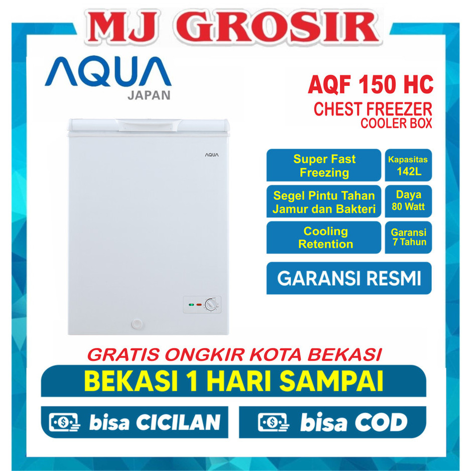 Jual AQUA CHEST FREEZER BOX 150 MC / 150 HC LEMARI PEMBEKU 146 LITER ...
