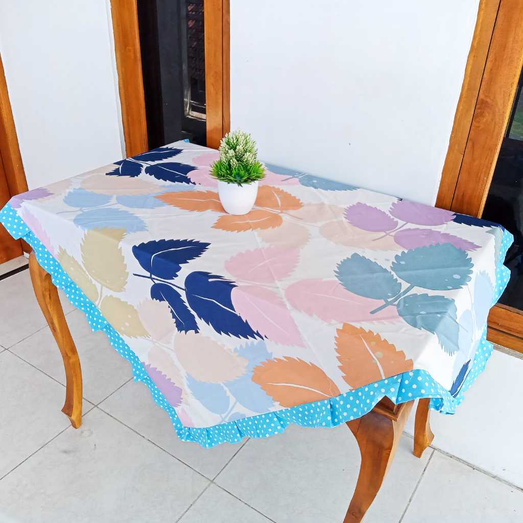 Jual TAPLAK MEJA KAIN RUMBAI PERSEGI SEGI EMPAT UKURAN 120 X 120 CM ...