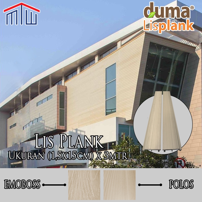 Jual Lis Plank WPC Gedung Outdoor Duma Motif Polos & Emboss dan ...