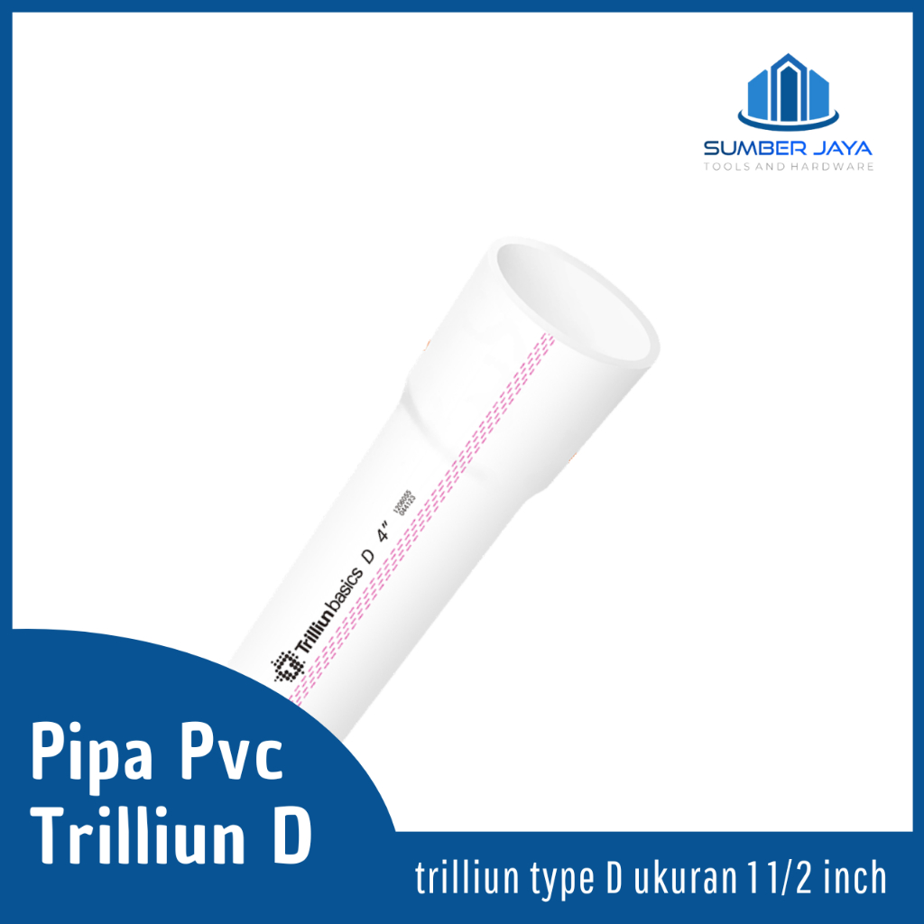 Jual Pipa PVC Trilliun D 1 1/2" Inch | Shopee Indonesia