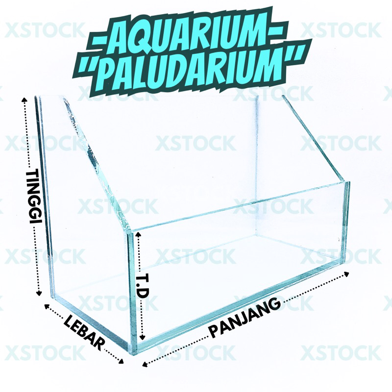 Jual AQUARIUM PALUDARIUM 40 30 20CM VIA INSTAN/GOJEK TANK IKAN HIAS ...